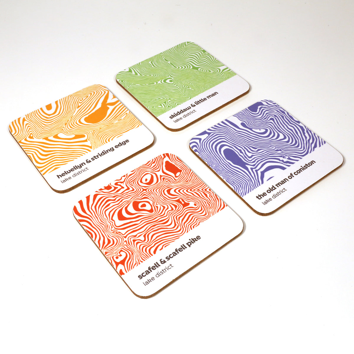 Lake District Contour Design – Coaster Set 01 – Park Designs