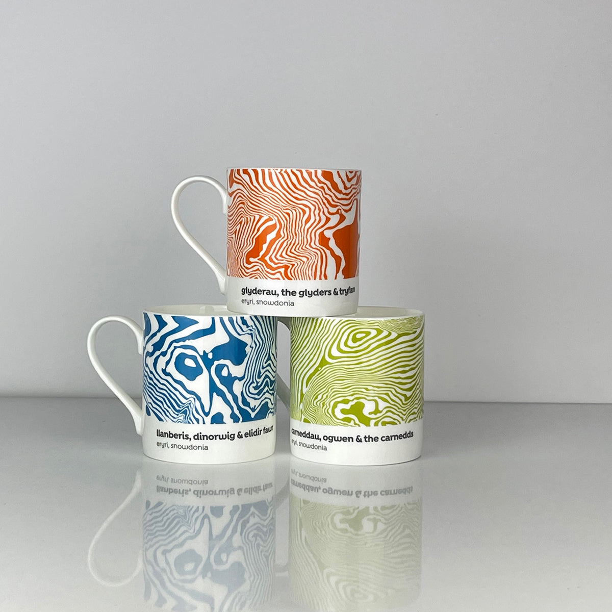 Snowdonia Set of 3 Contour Mugs - Snowdonia – Park Designs