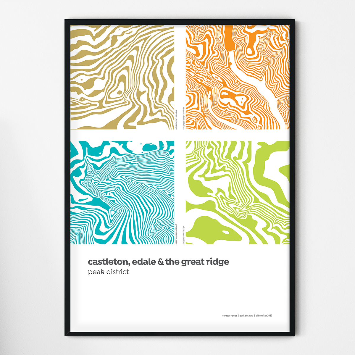 Castleton, Edale & The Great Ridge - Peak District Contour Print – Park ...