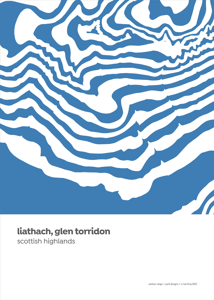 Liathach, Glen Torridon - Scottish Highlands Contour Print – Park Designs