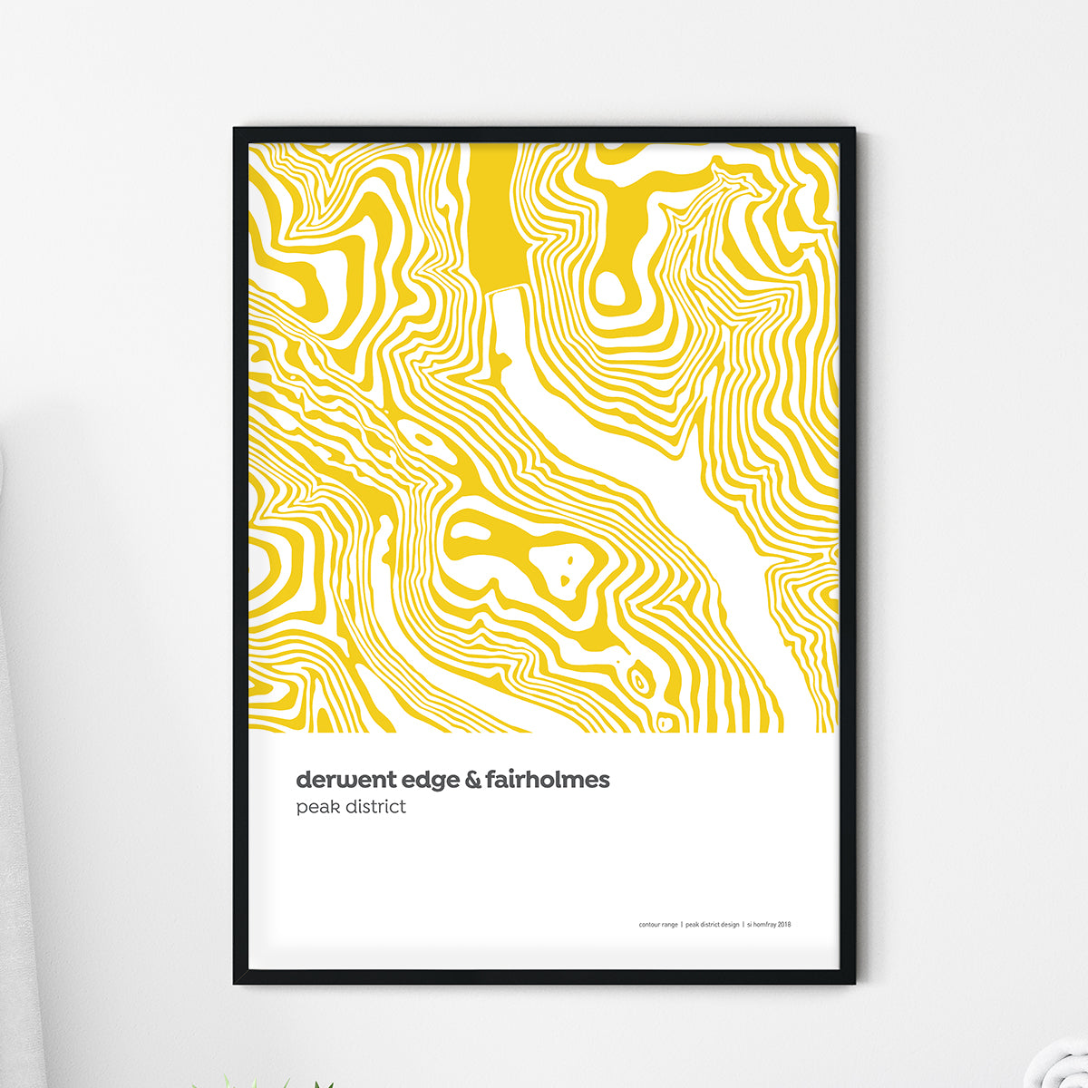 Derwent Edge & Fairholmes Peak District Contour Print – Park Designs