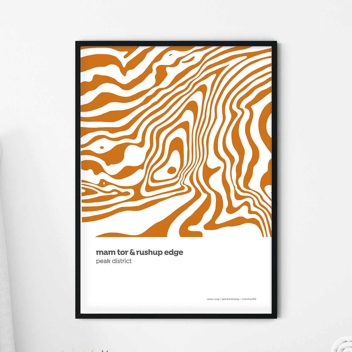 Mam Tor & Rushup Edge Peak District Contour Print – Park Designs