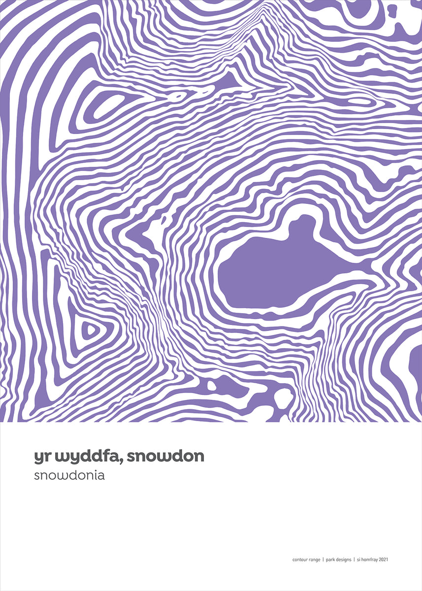 Snowdonia - Snowdon Horseshoe Contour Print – Park Designs