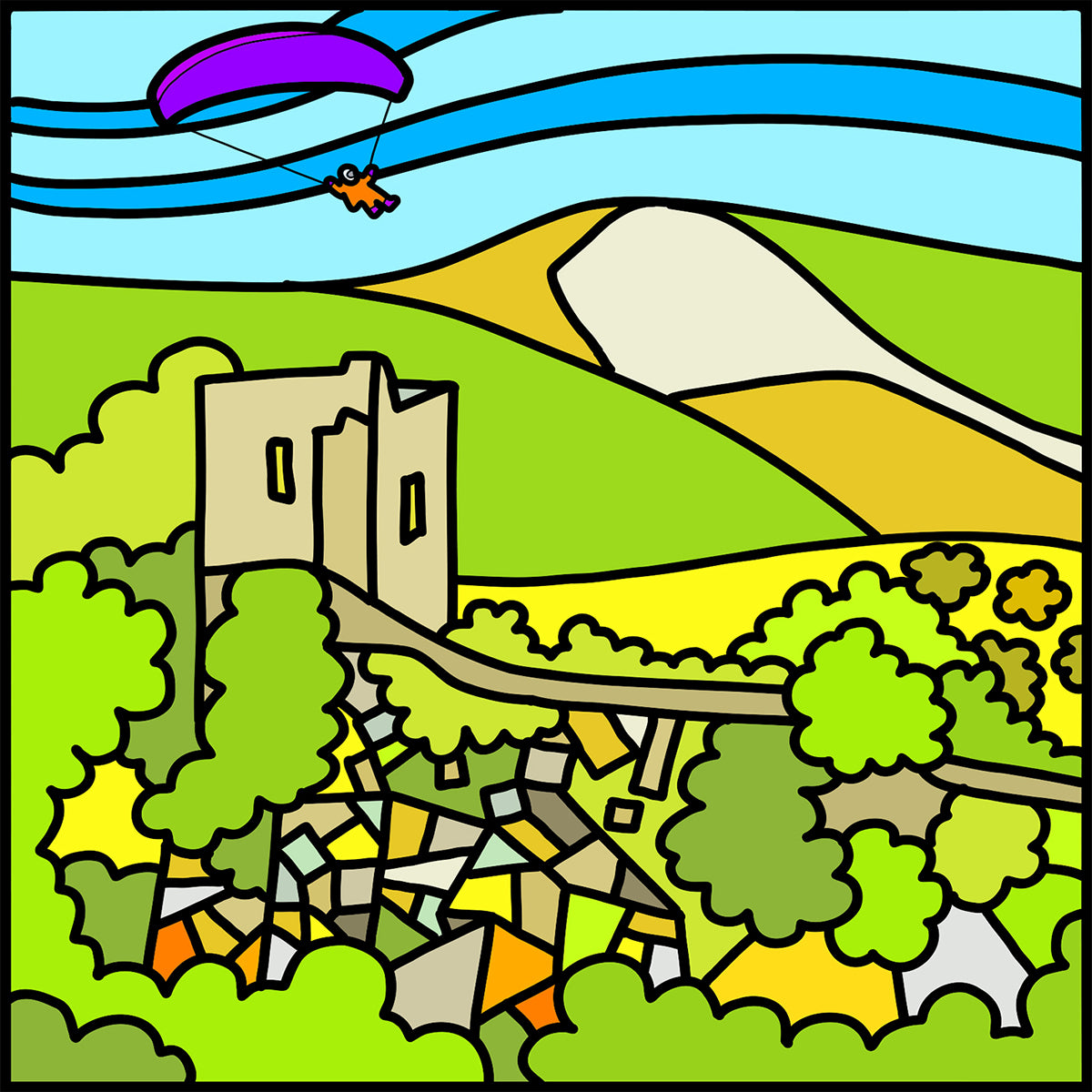 Peveril Castle - Castleton - Peak District - Mini Fine Art Print – Park ...